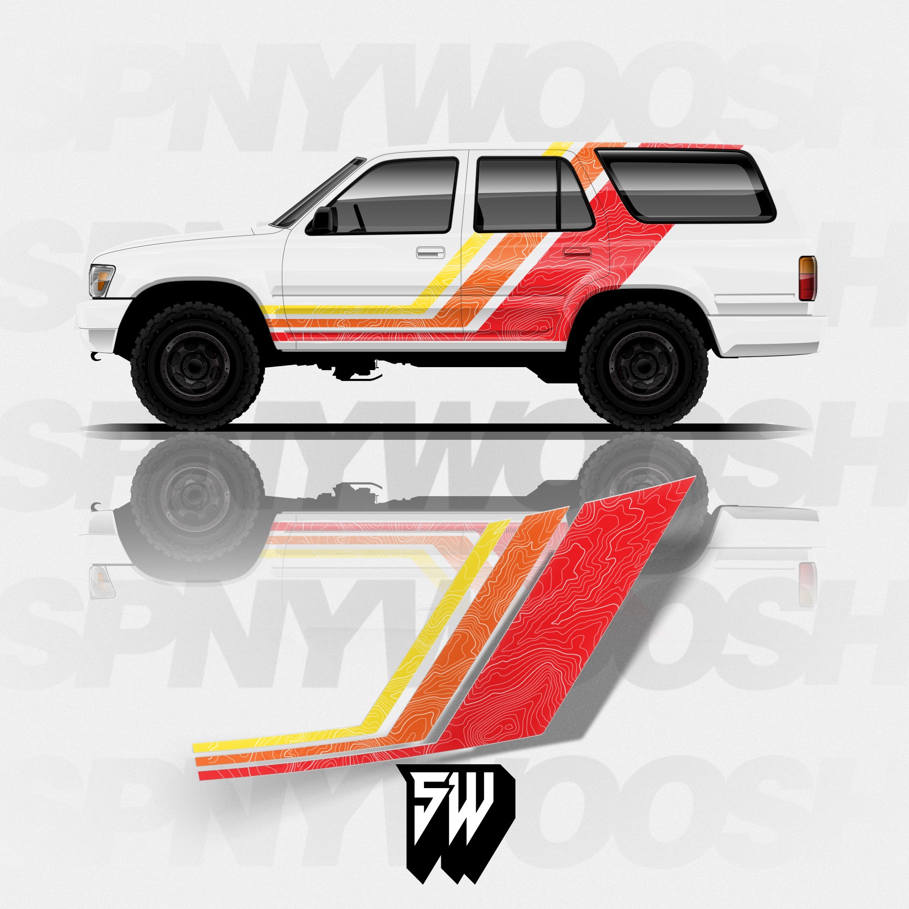 TRD Toyota 4Runner Stripe Kit – Spinnywhoosh Graphics