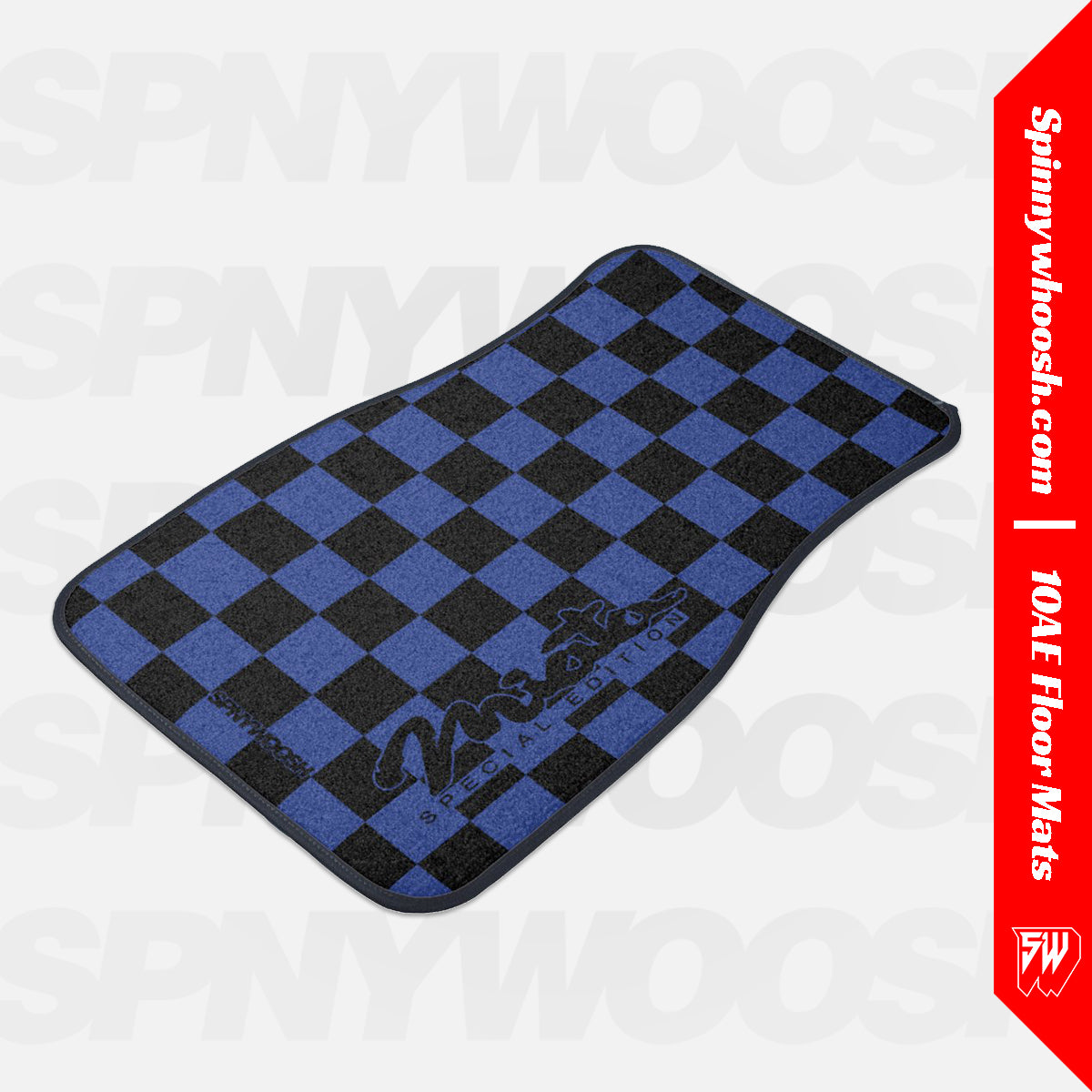 Car Floor Mat - 10AE NB Miata Checkered - Mazda Universal Floor Mats ...