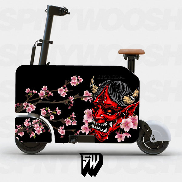 Oni Mask - Honda Motocompacto Vinyl Graphic Skin – Spinnywhoosh Graphics