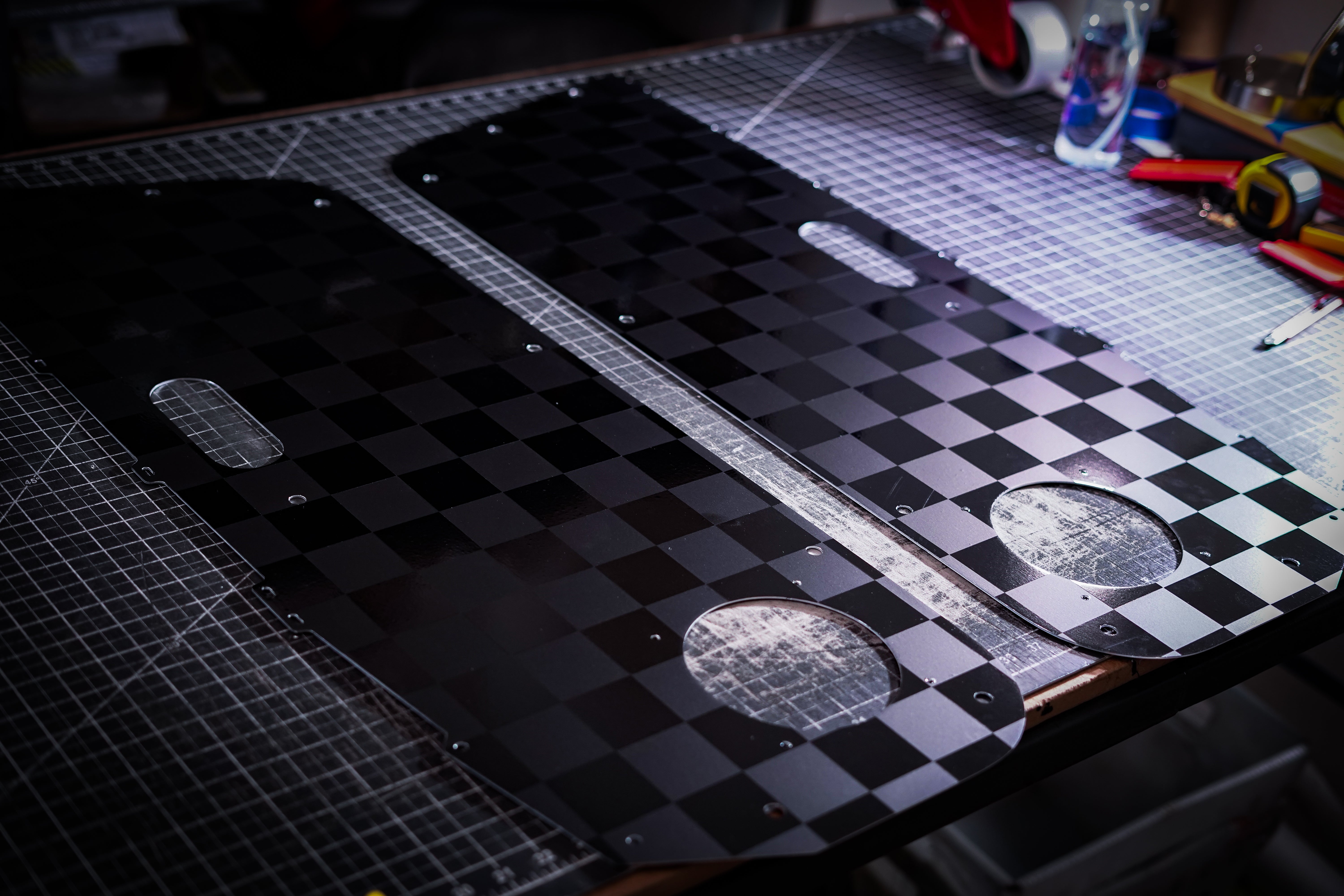 Checkered Door Card Vinyl Design – Spinnywhoosh Graphics