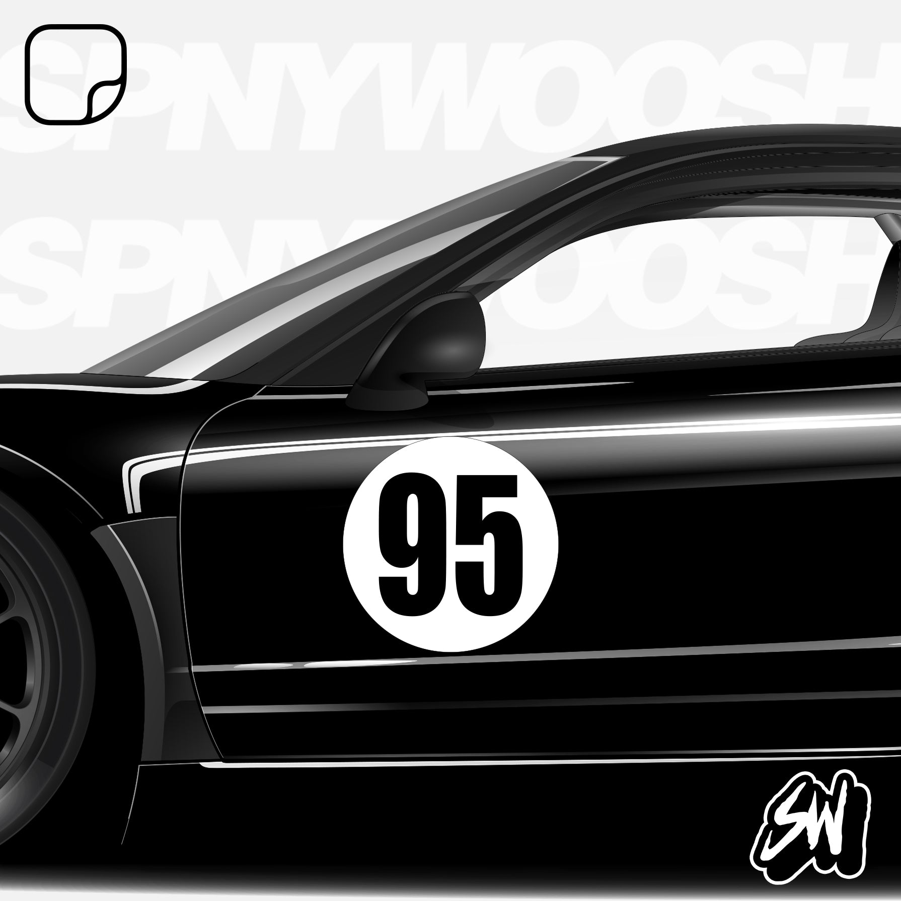 Circular Racing Numbers Cards | Vinyl or Magnetic Meatball Numbers ...