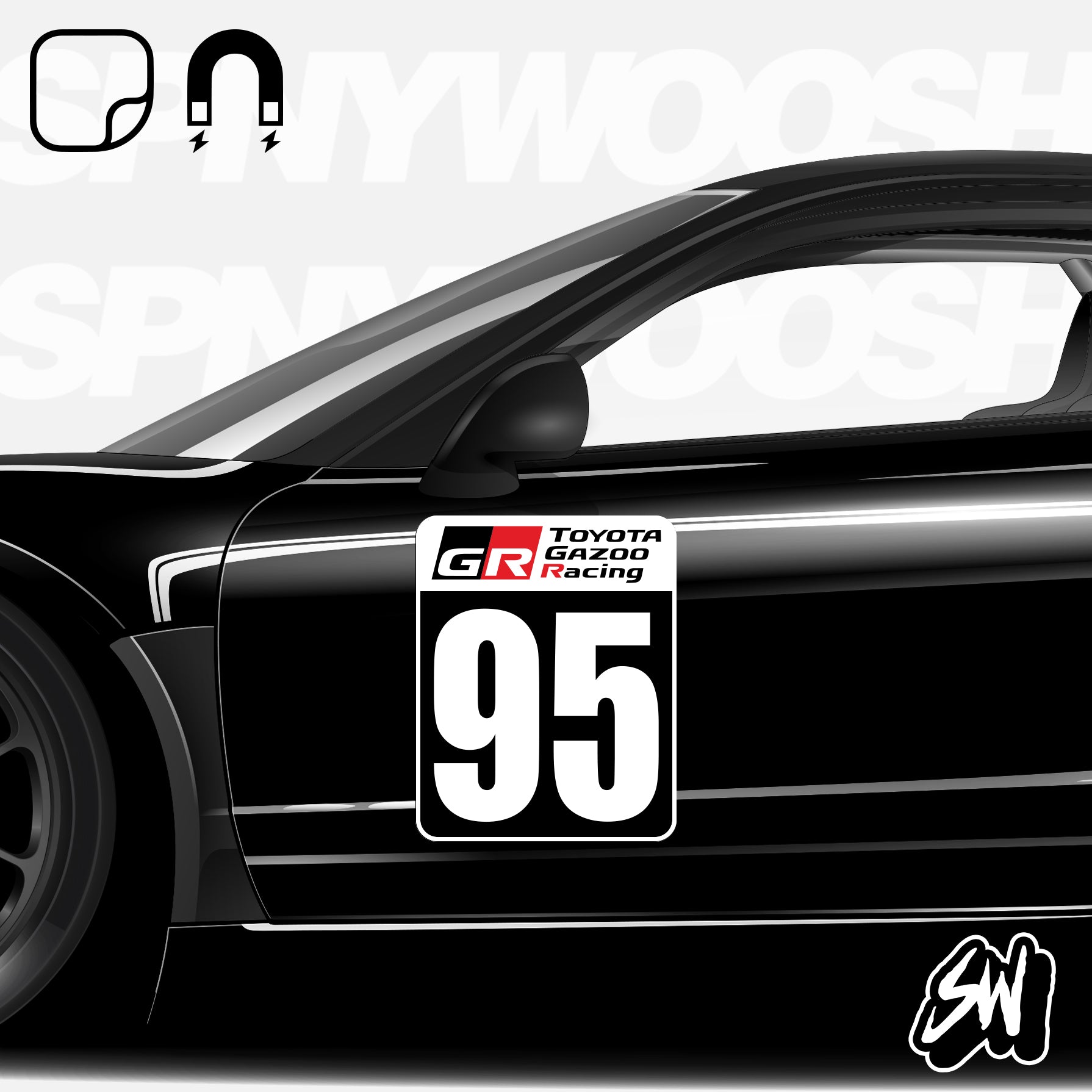 Racing Numbers - Toyota Gazoo Racing – Spinnywhoosh Graphics