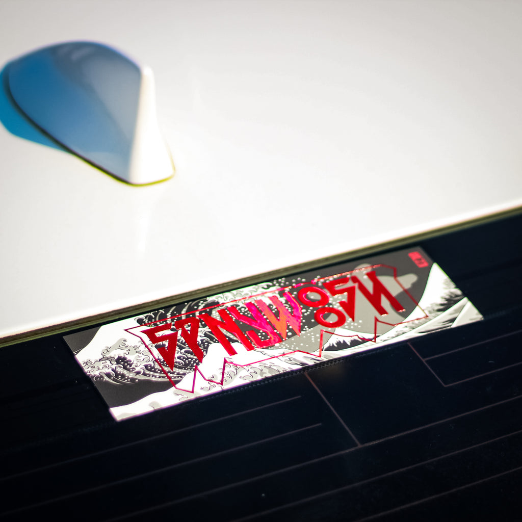 *Limited* Red Oilslick Grey Wave Slap Sticker | Spinnywhoosh Graphics