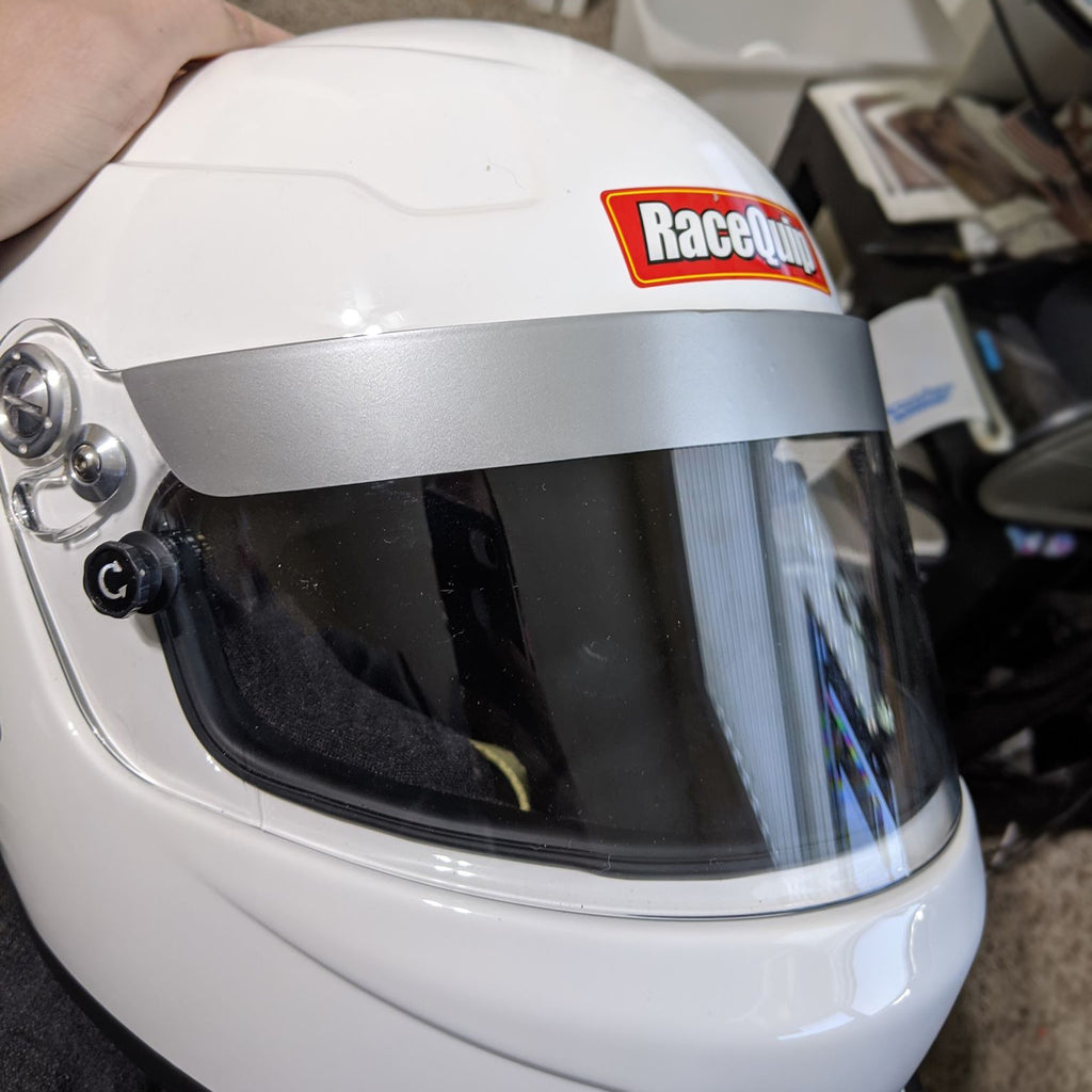 Racing helmet visor strips | Spinnywhoosh Graphics