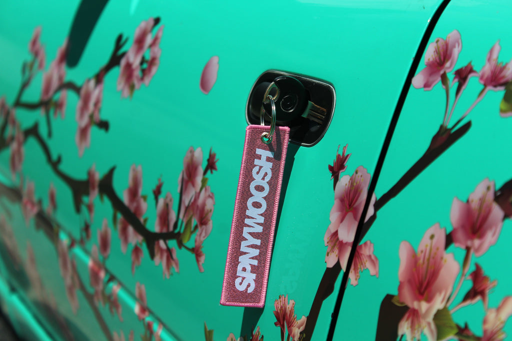 Pink Sakura Cherry Blossom Keytags V2 | Spinnywhoosh Graphics