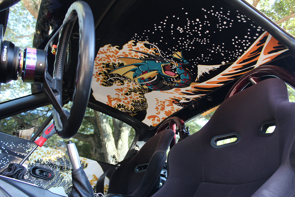 Custom Printed Miata Hardtop Headliner | Spinnywhoosh Graphics
