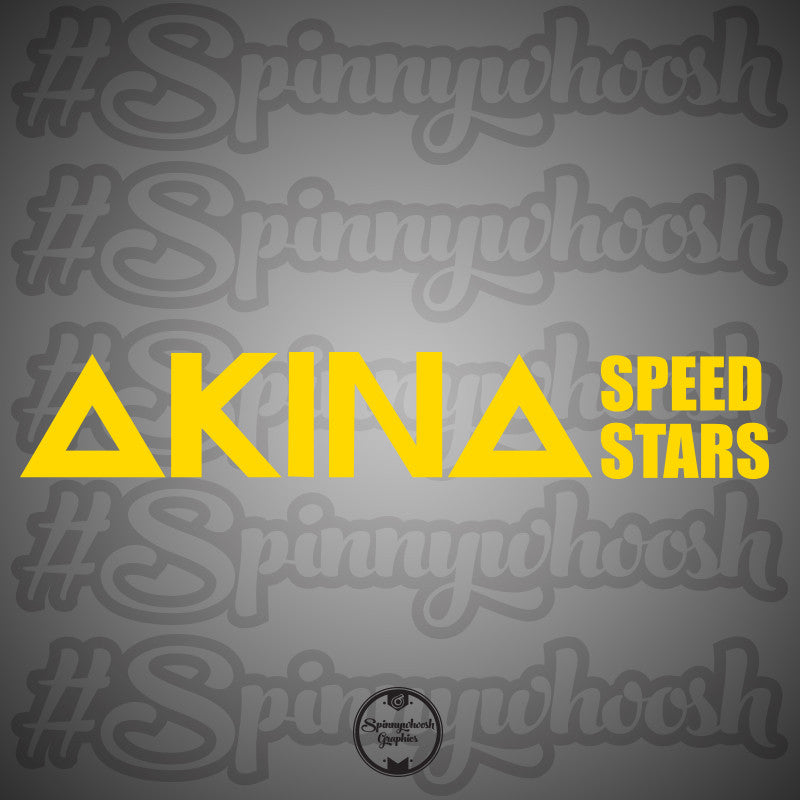 Akina Speed Stars Vinyl Decal | Spinnywhoosh Graphics