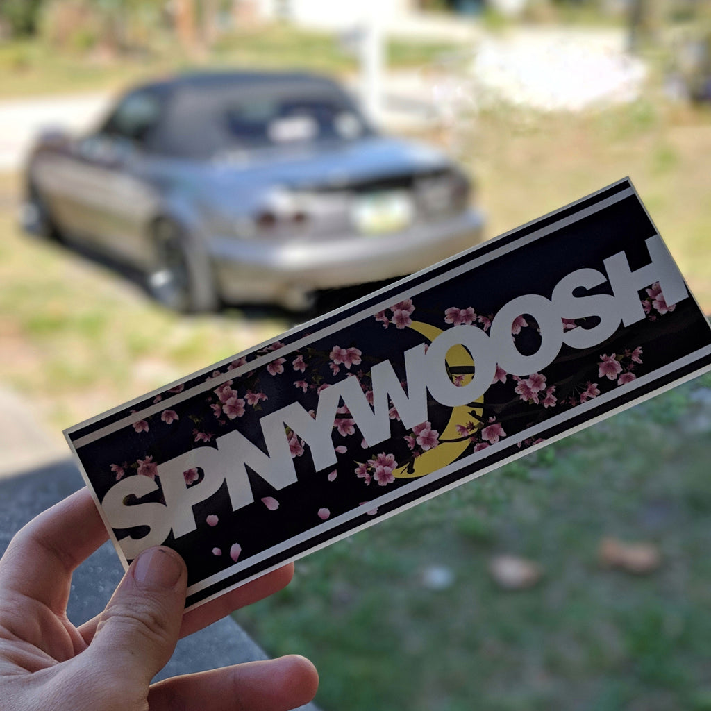 Dark Sakura SPNYWOOSH Slap Sticker | Spinnywhoosh Graphics