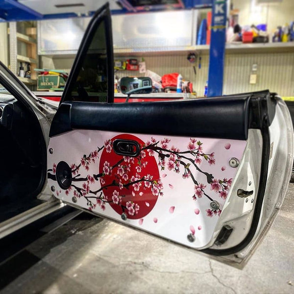 Sakura - Sunrise Door Card Vinyl Design | Spinnywhoosh Graphics