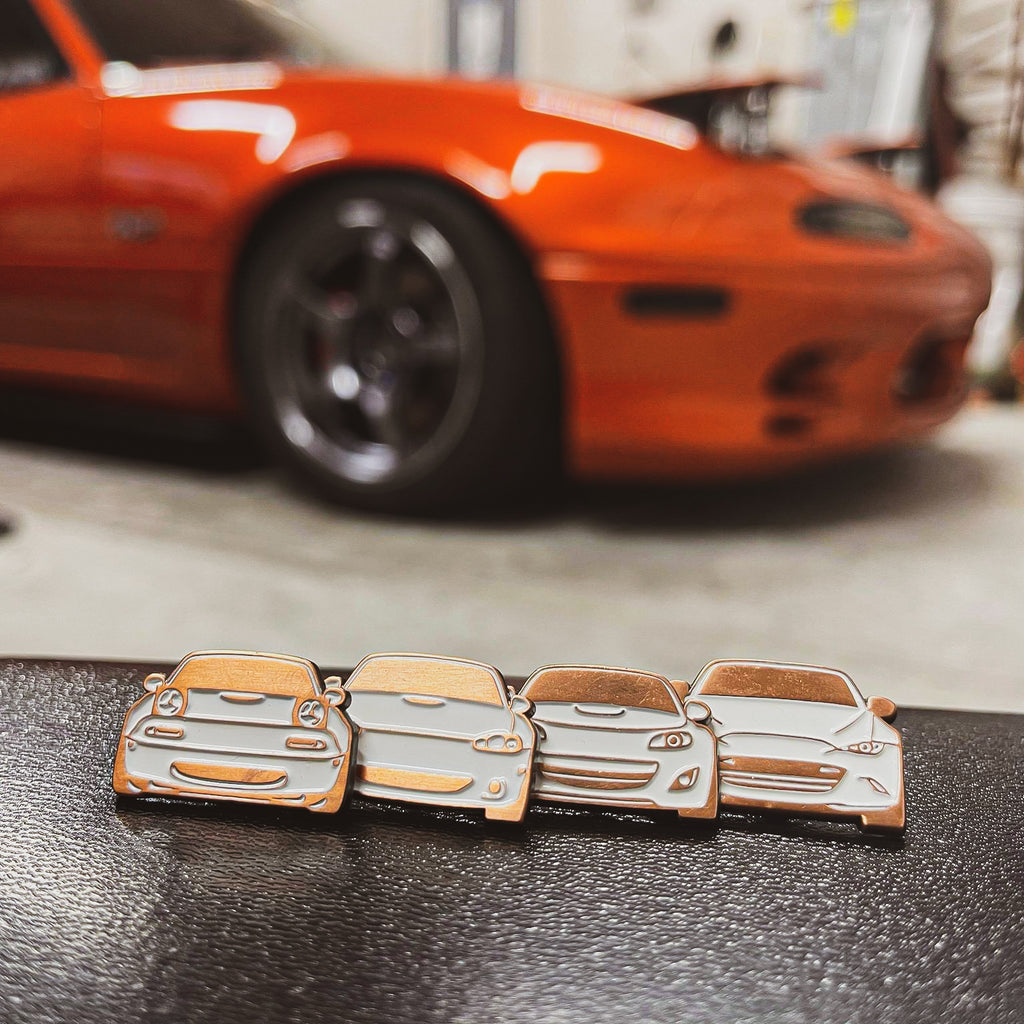 Mazda Miata Face Pins | Spinnywhoosh Graphics