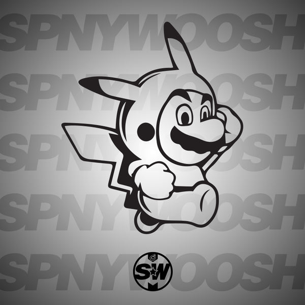 Pikachu Mario Decal | Spinnywhoosh Graphics