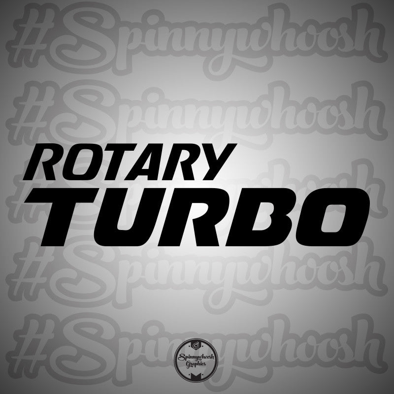 Turbo Rotary Decal (stacked) | Spinnywhoosh Graphics