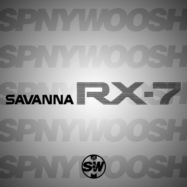 Savanna Mazda RX7 Bars Rear Decal | Spinnywhoosh Graphics