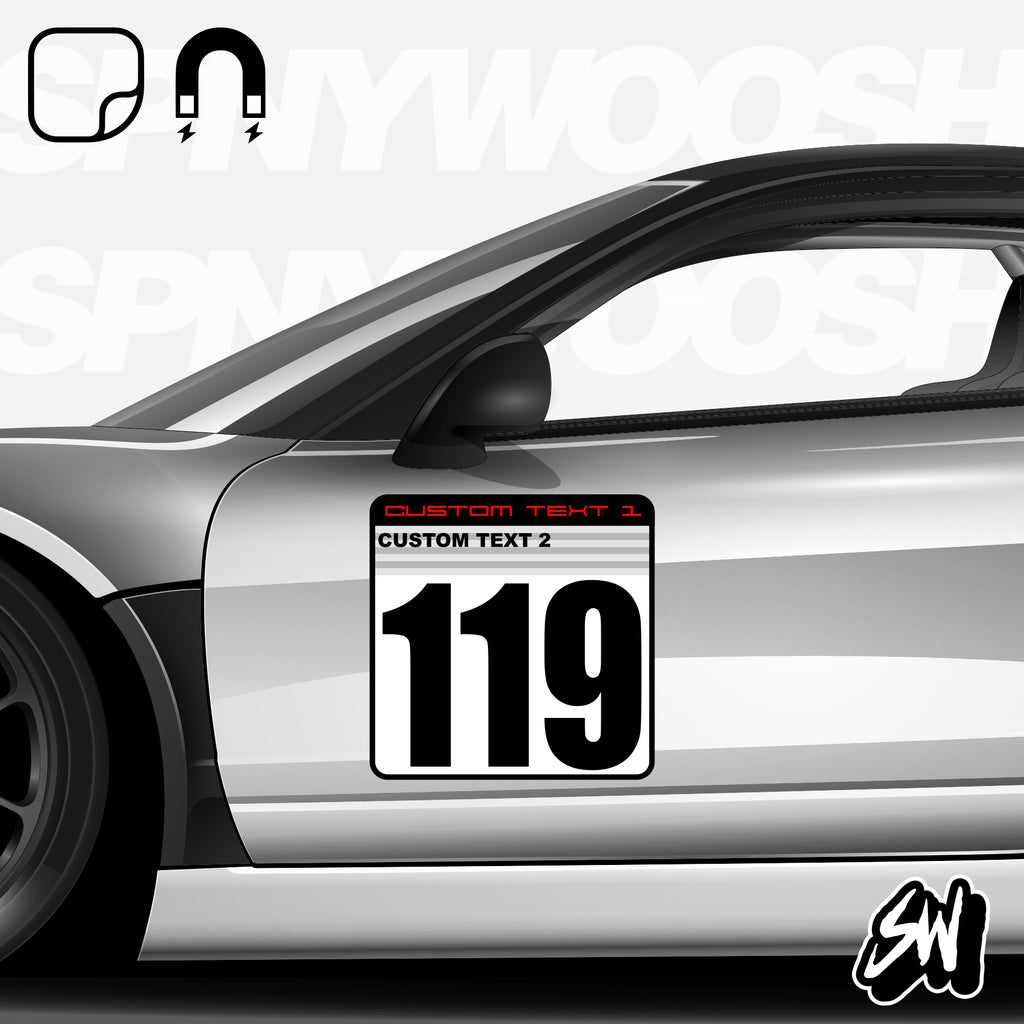 Heritage Style - Racing Number Cards | Spinnywhoosh Graphics