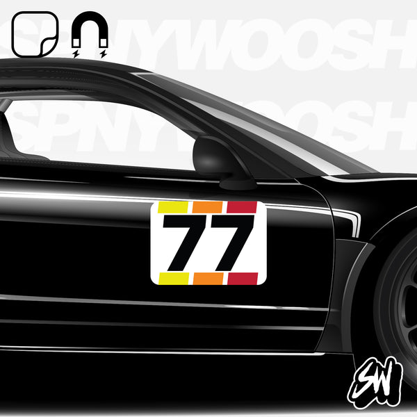 Vintage Livery Inspired Toyota Racing Numbers | Spinnywhoosh Graphics