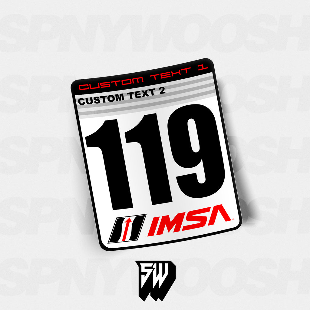 Heritage Style - Racing Number Cards - Sponsor Logo | Spinnywhoosh Graphics