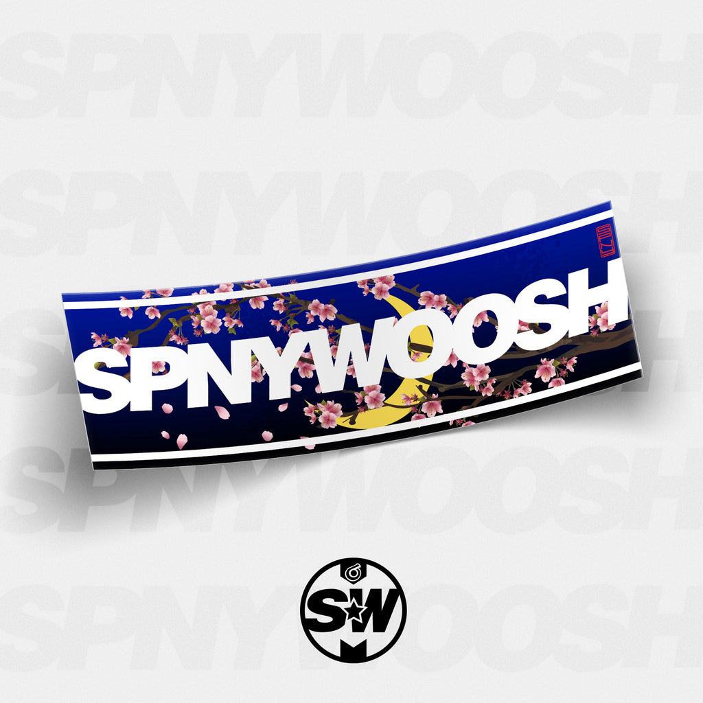 Dark Sakura SPNYWOOSH Slap Sticker | Spinnywhoosh Graphics