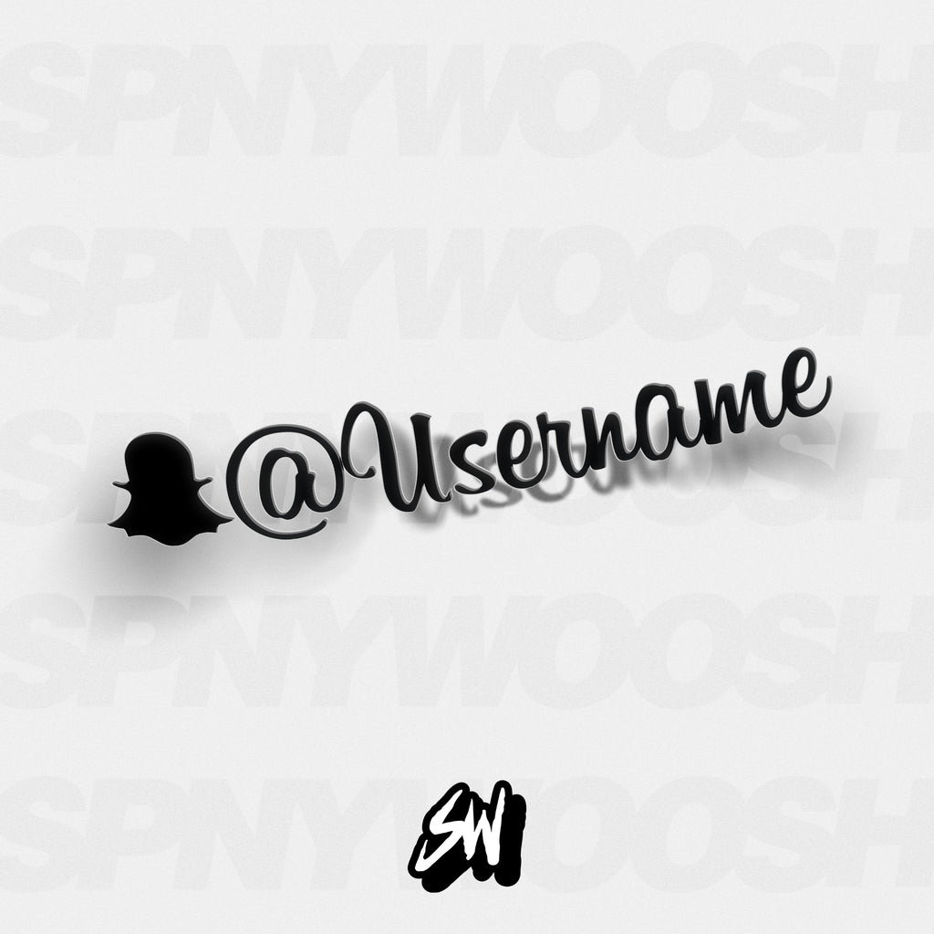 Snapchat Username Vinyl Decal | Spinnywhoosh Graphics