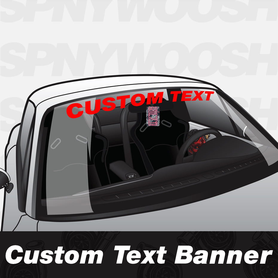 Windshield Banner - All Window Banners – Spinnywhoosh Graphics