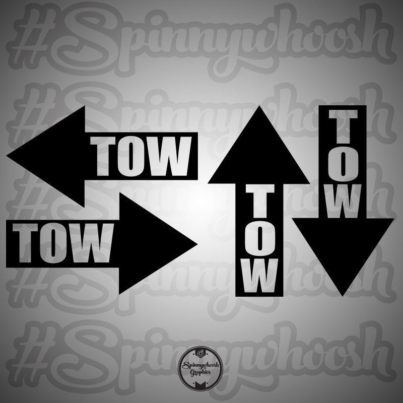 Tow Hook Arrow Decal | Spinnywhoosh Graphics