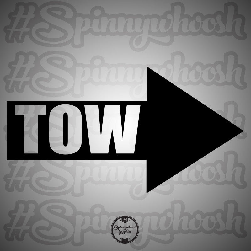 Tow Hook Arrow Decal | Spinnywhoosh Graphics